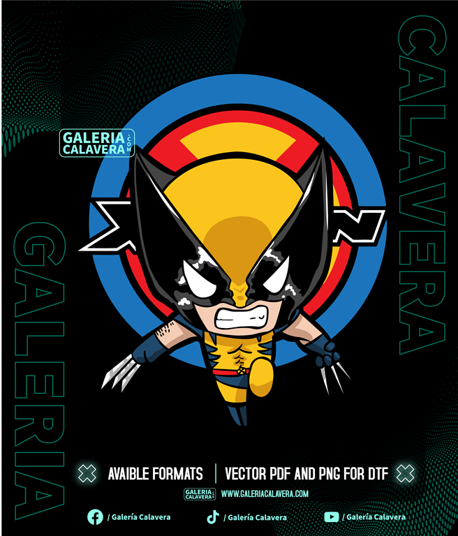 Wolverine Chibi dtf design