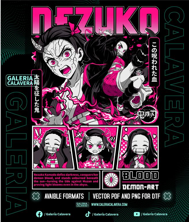 Nezuko Design DTF Vector
