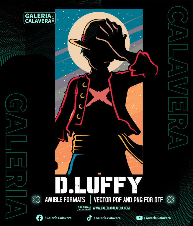 Vector Anime Luffy Silueta